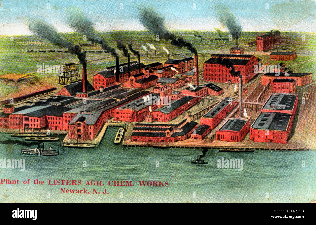 Lister's Agricultural Chemical Works, Newark, New Jersey Stock Photo ...