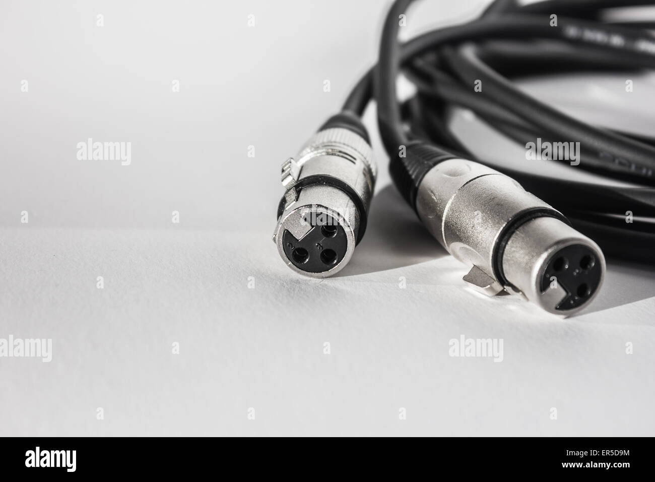XLR cables and connections details. Poster background Stock Photo - Alamy