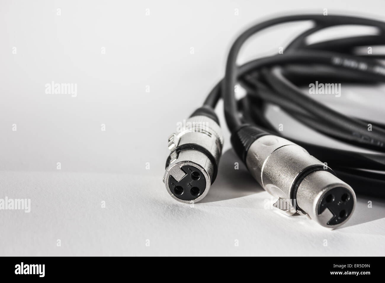 XLR cables and connections details. Poster background Stock Photo - Alamy