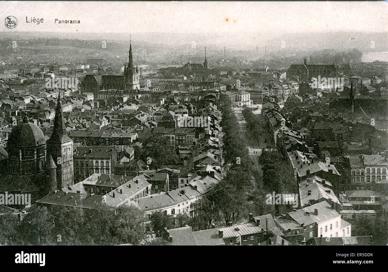 The Town - Panorama, Liege Stock Photo - Alamy