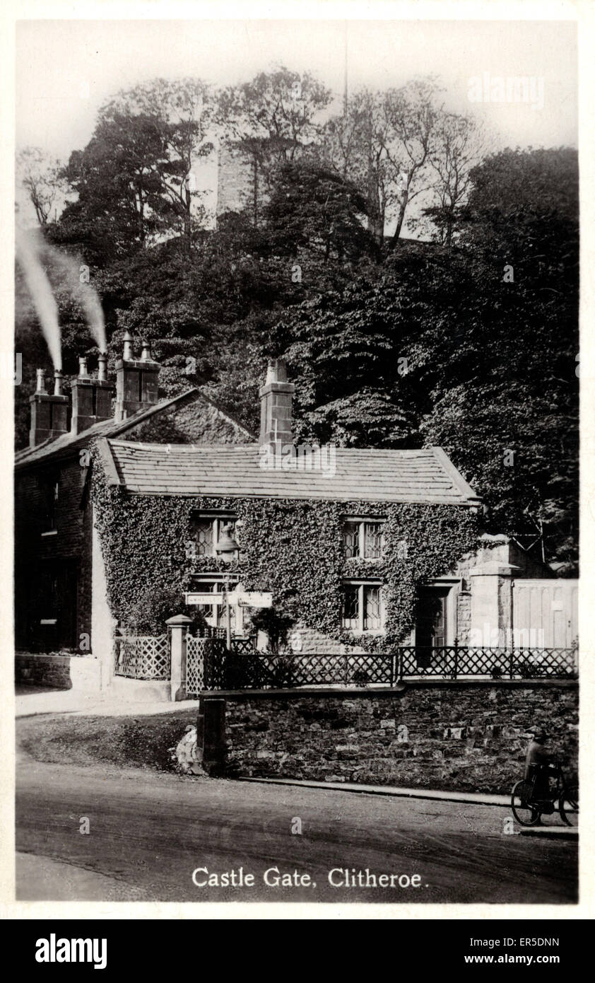 Castle Gate, Clitheroe, Lancashire Stock Photo - Alamy
