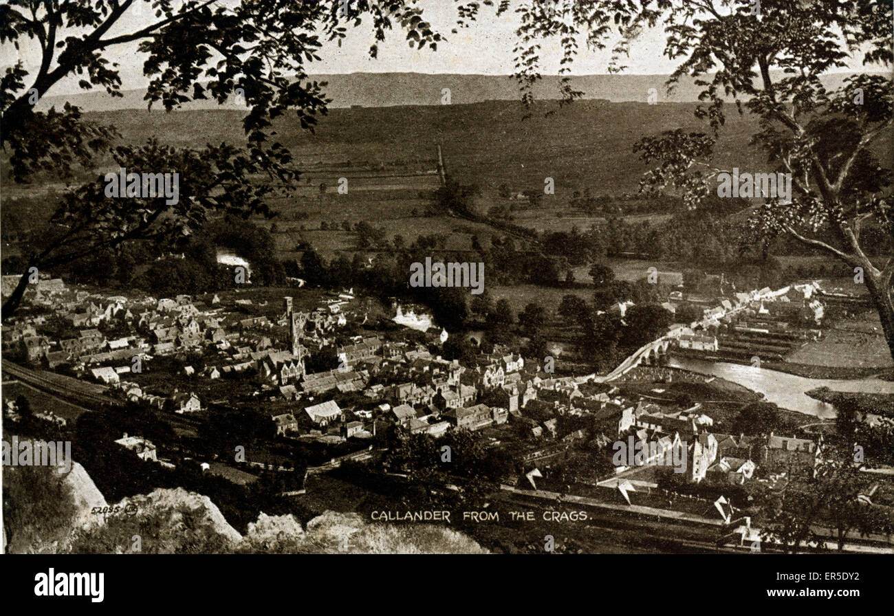 The Town from The Crags, Callander, Perthshire Stock Photo - Alamy