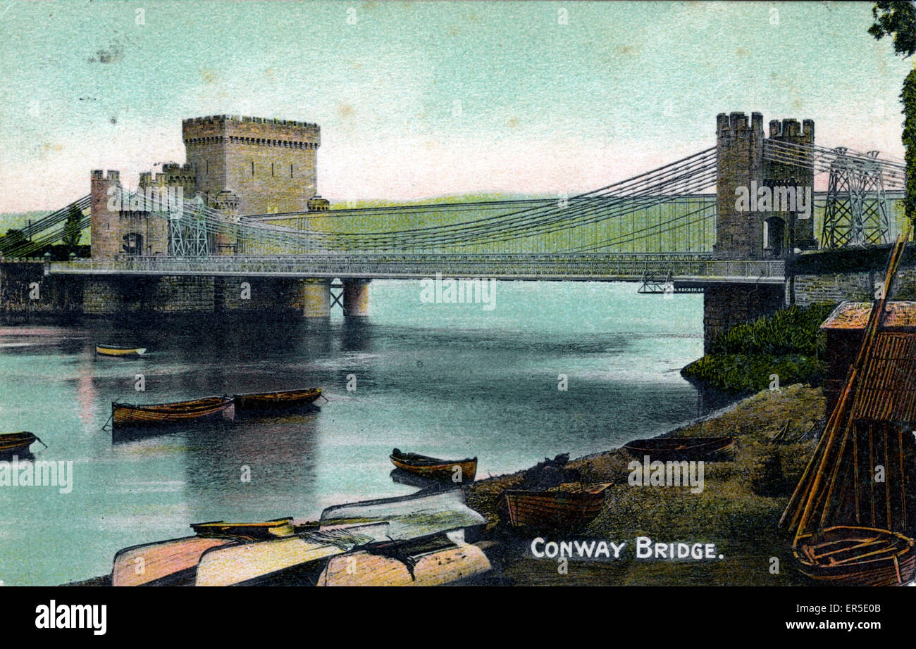 Conway Bridge, Conway - Conwy, Gwynedd Stock Photo - Alamy