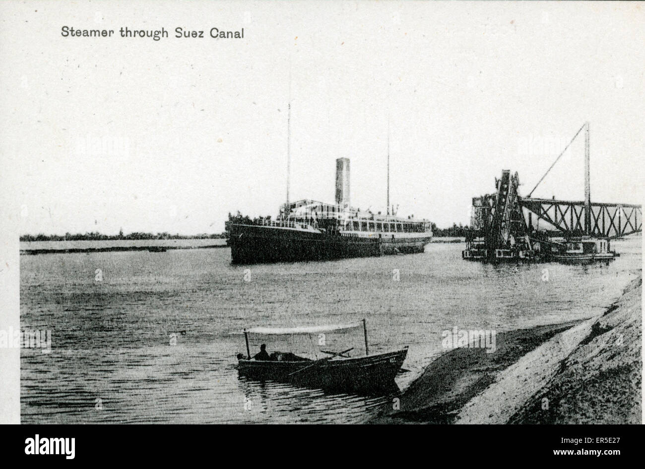 Steamer Through Suez Canal, Suez Stock Photo - Alamy