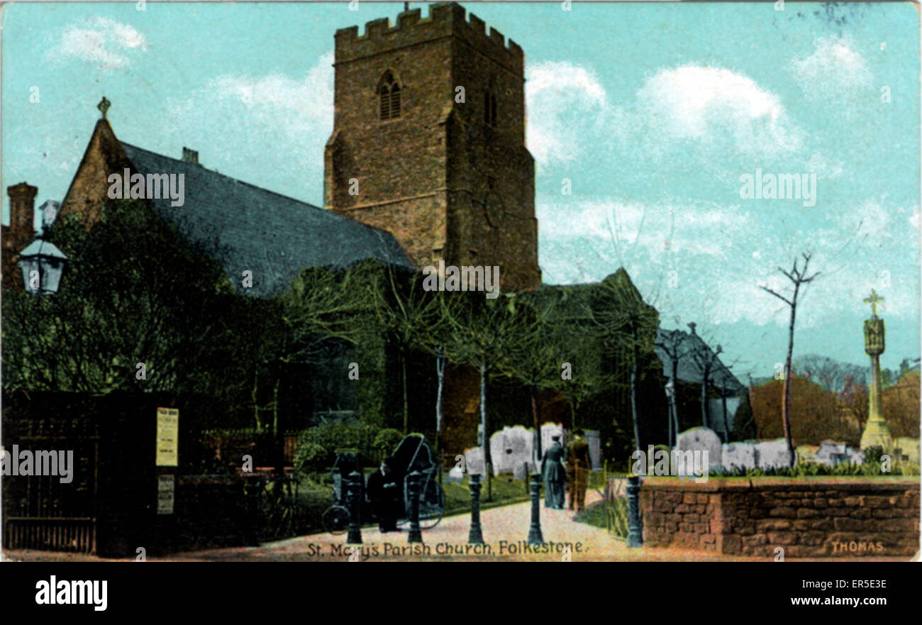 St Mary's Parish Church, Folkestone, Kent Stock Photo - Alamy
