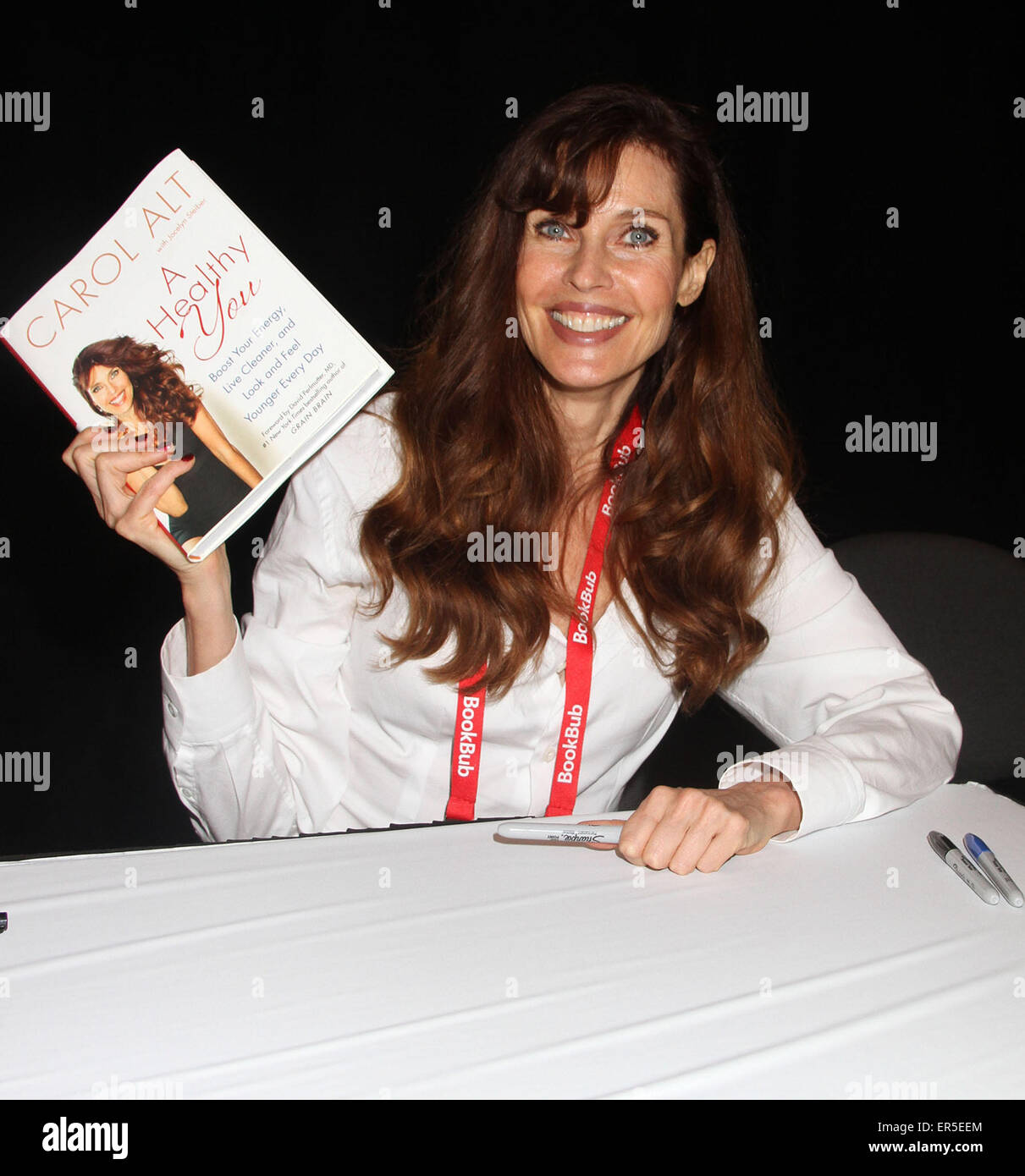 New York, New York, USA. 27th May, 2015. Model CAROL ALT promotes her ...