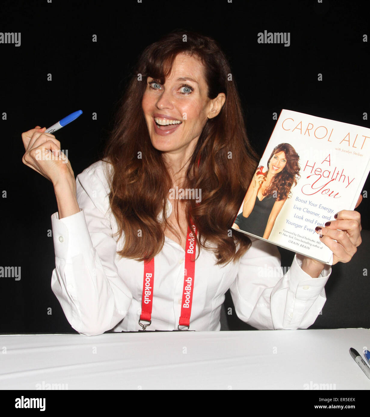 New York, New York, USA. 27th May, 2015. Model CAROL ALT promotes her ...
