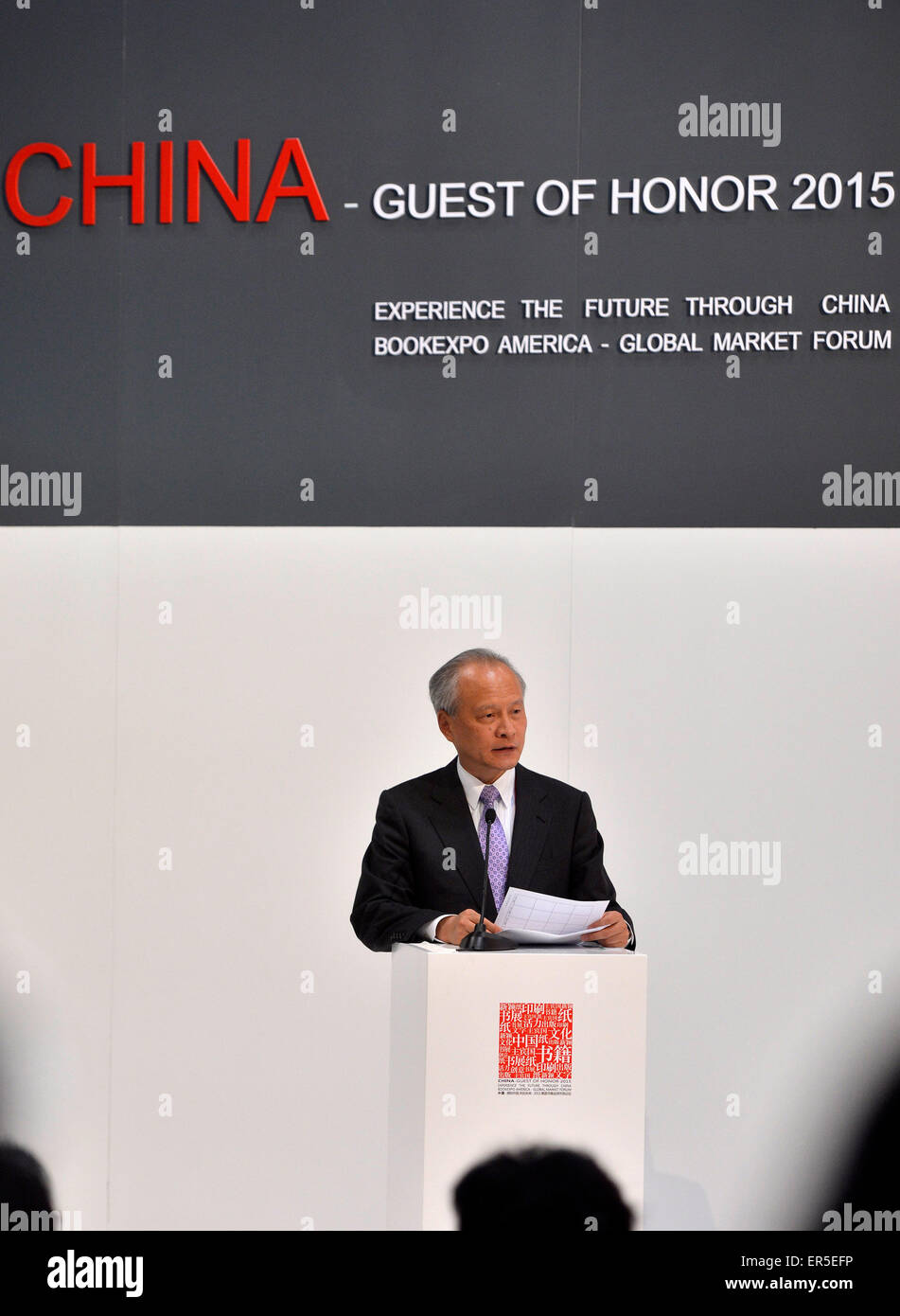 New York, USA. 27th May, 2015. Cui Tiankai, Chinese Ambassador to the ...