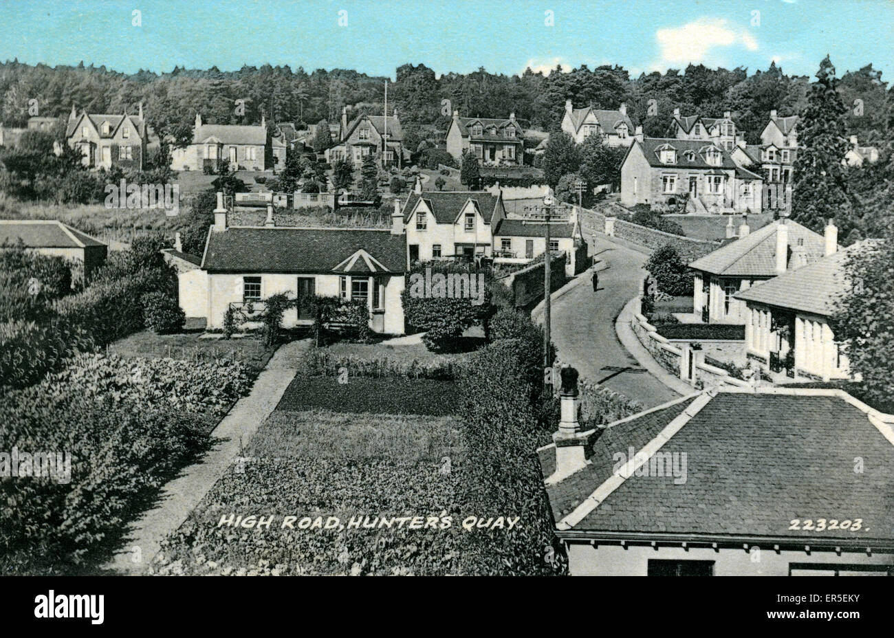 High Road, Hunter's Quay, Argyllshire Stock Photo - Alamy