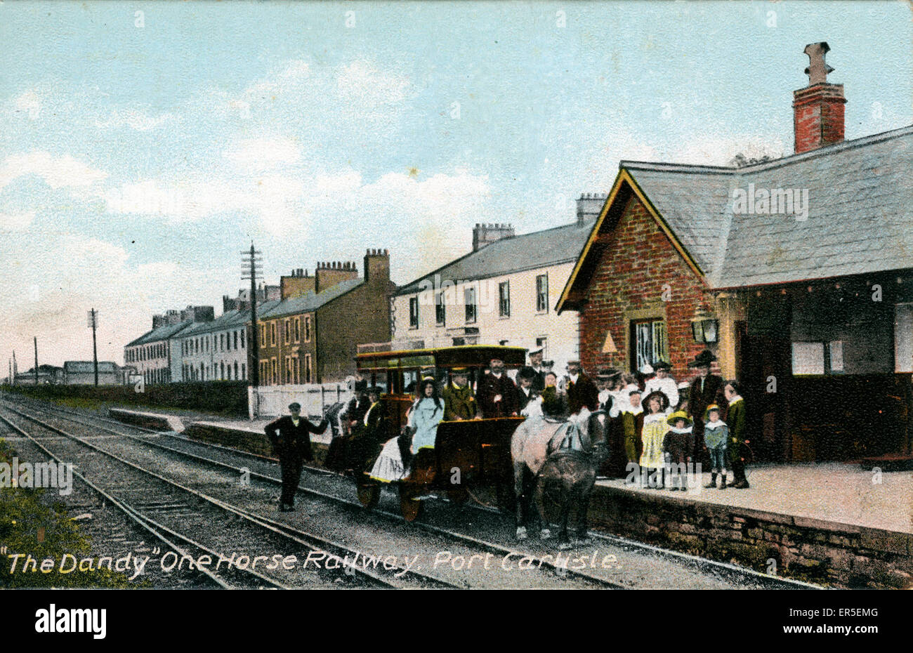The Railway Station , Port Carlisle, Wigton, Cumbria, England. Showing ...