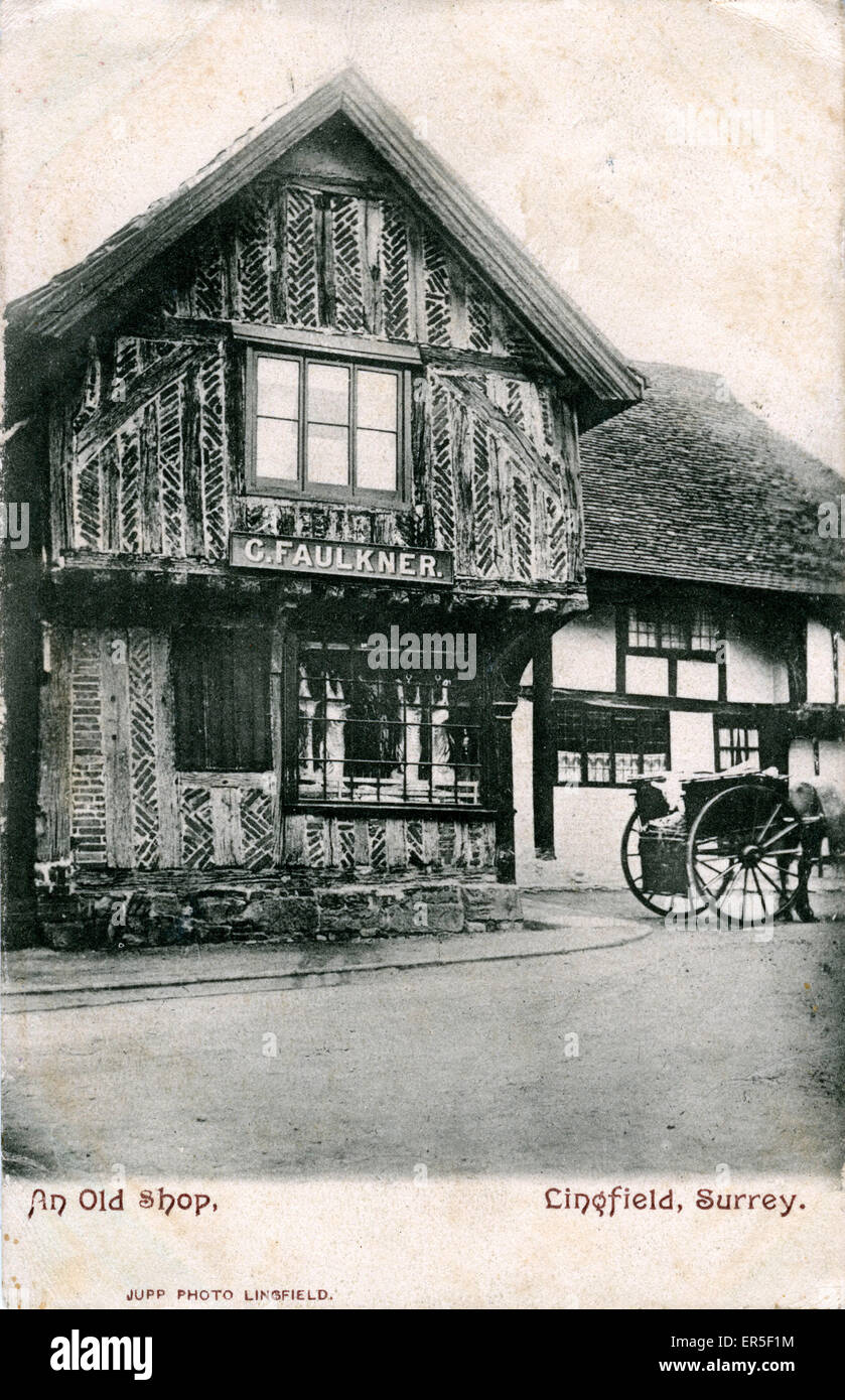 Shop - Premises G Faulkner - Butcher, Lingfield, Surrey Stock Photo - Alamy