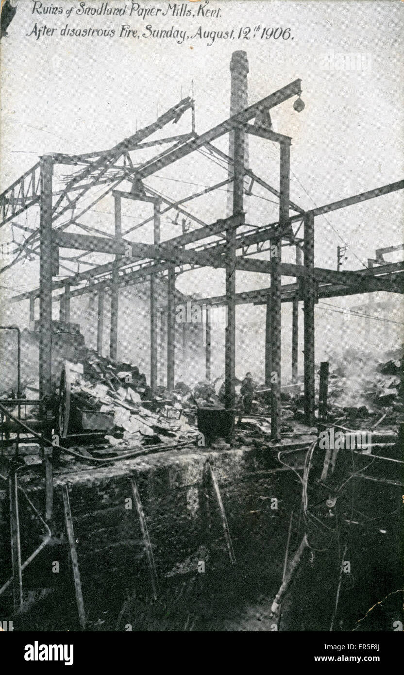 The Paper Mill Disaster, Snodland, near Maidstone, Kent, England ...