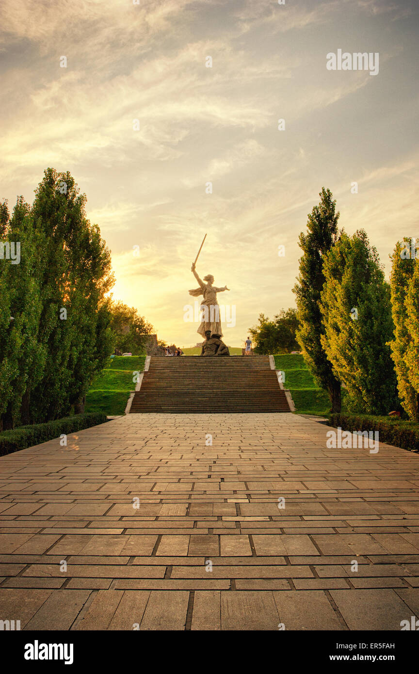 "The Motherland Calls" is a concrete statue on Mamayev Kurgan in ...