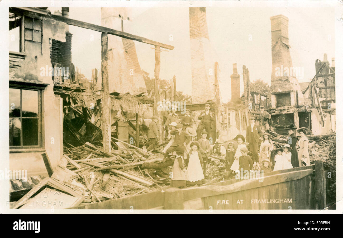 Fire Disaster, Framlingham, Suffolk Stock Photo - Alamy