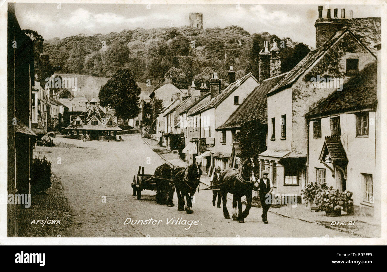 The Village, Dunster, Somerset Stock Photo - Alamy