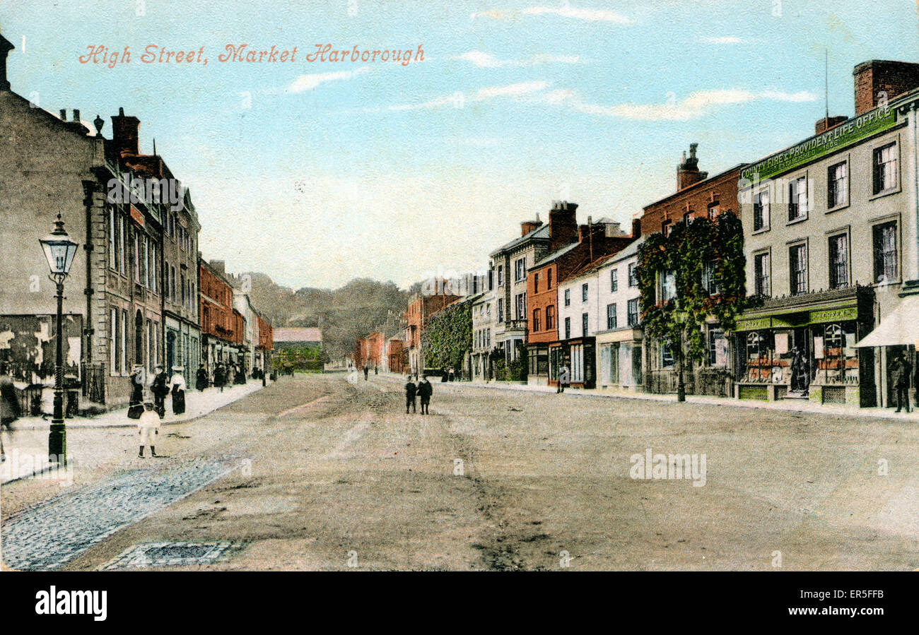 High Street, Market Harborough, Leicestershire Stock Photo - Alamy