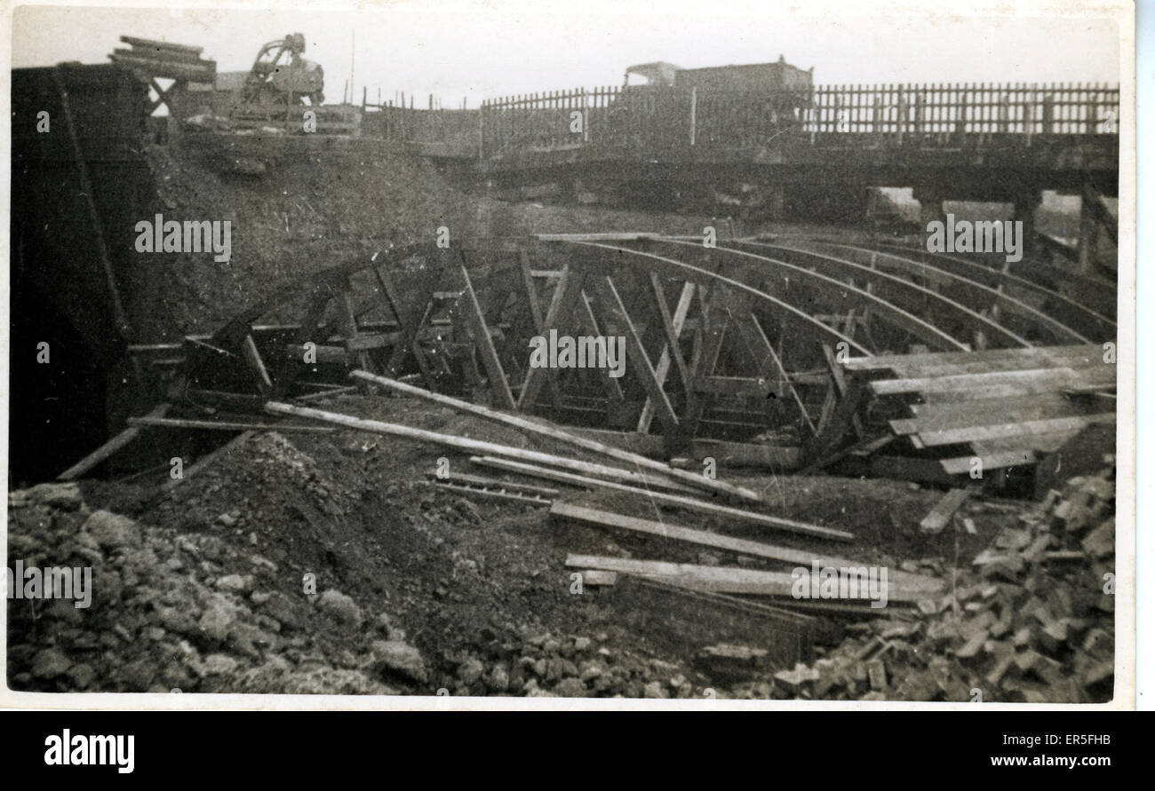 Underground Railway Construction, Leytonstone, London Stock Photo - Alamy