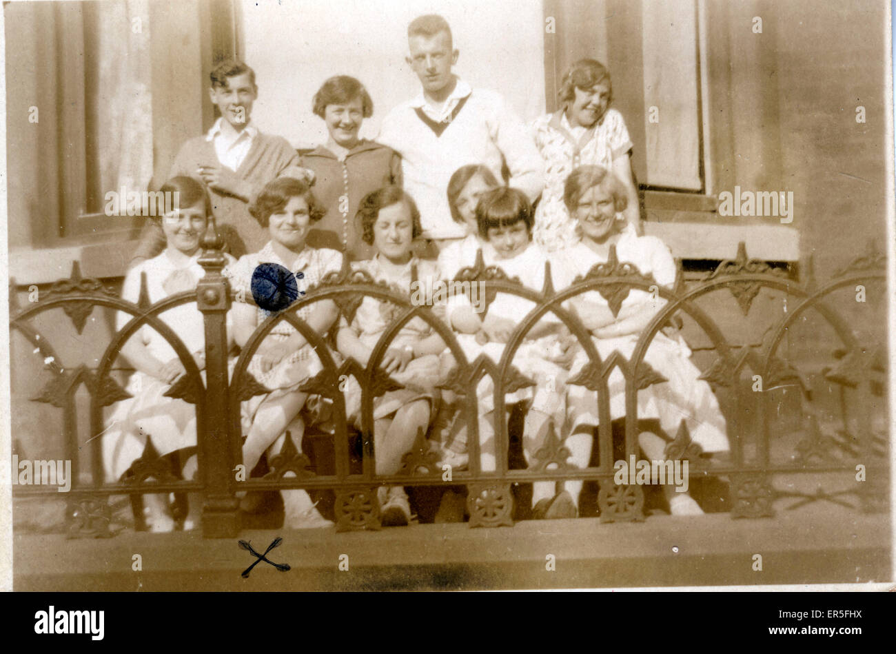 Family Group, Blackpool Suburbs, Lancashire Stock Photo - Alamy