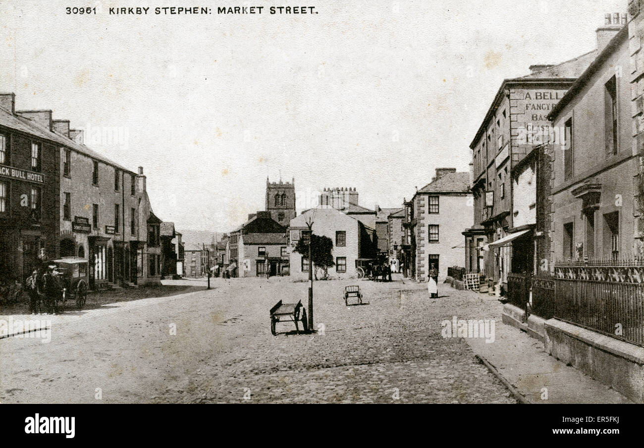 Market Street, Kirkby Stephen, Cumbria Stock Photo - Alamy