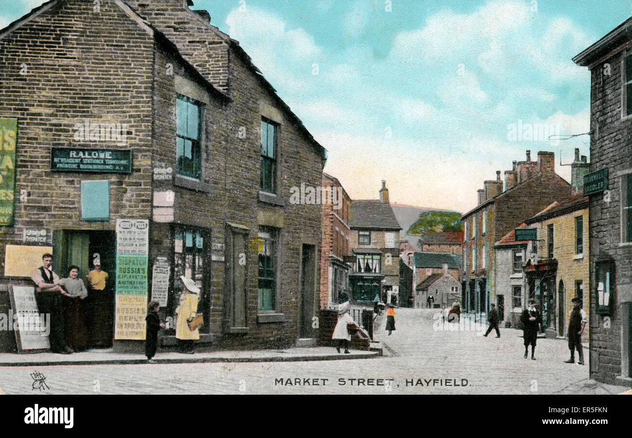 Market Street, Hayfield, Derbyshire Stock Photo - Alamy
