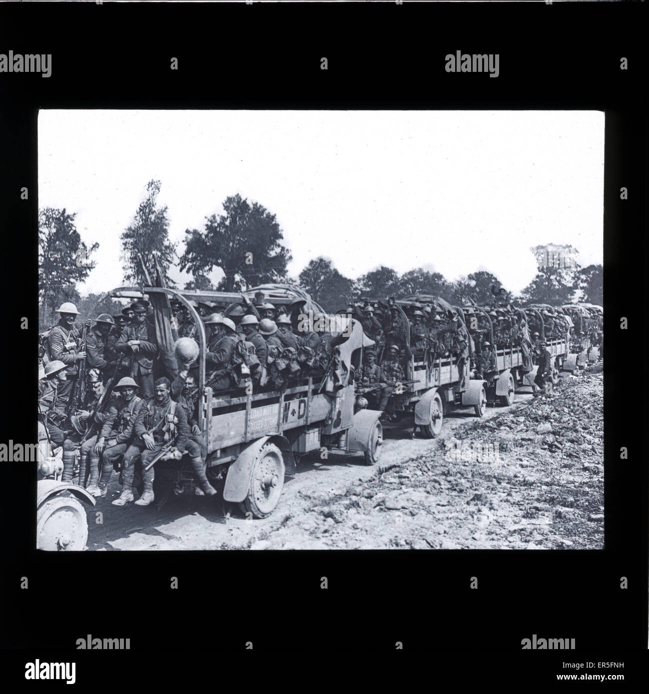 WW1 - Wagon Convoy 103rd (Tyneside Irish) Brigade Stock Photo - Alamy