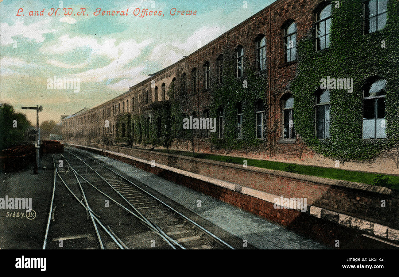 London & North Western Railway General Offices, Crewe, Chesh Stock ...
