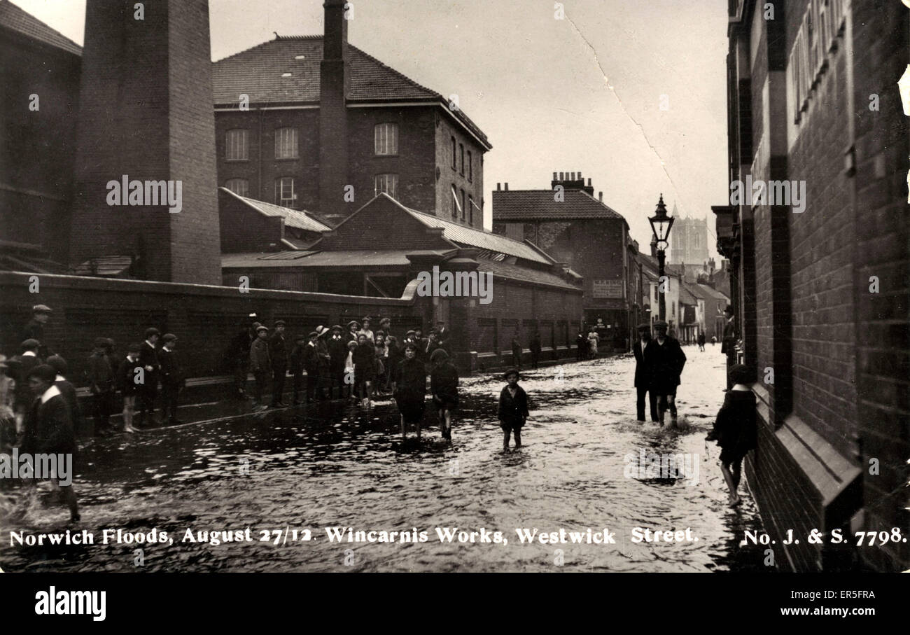 Westwick Street in Flood, Norwich, Norfolk Stock Photo - Alamy