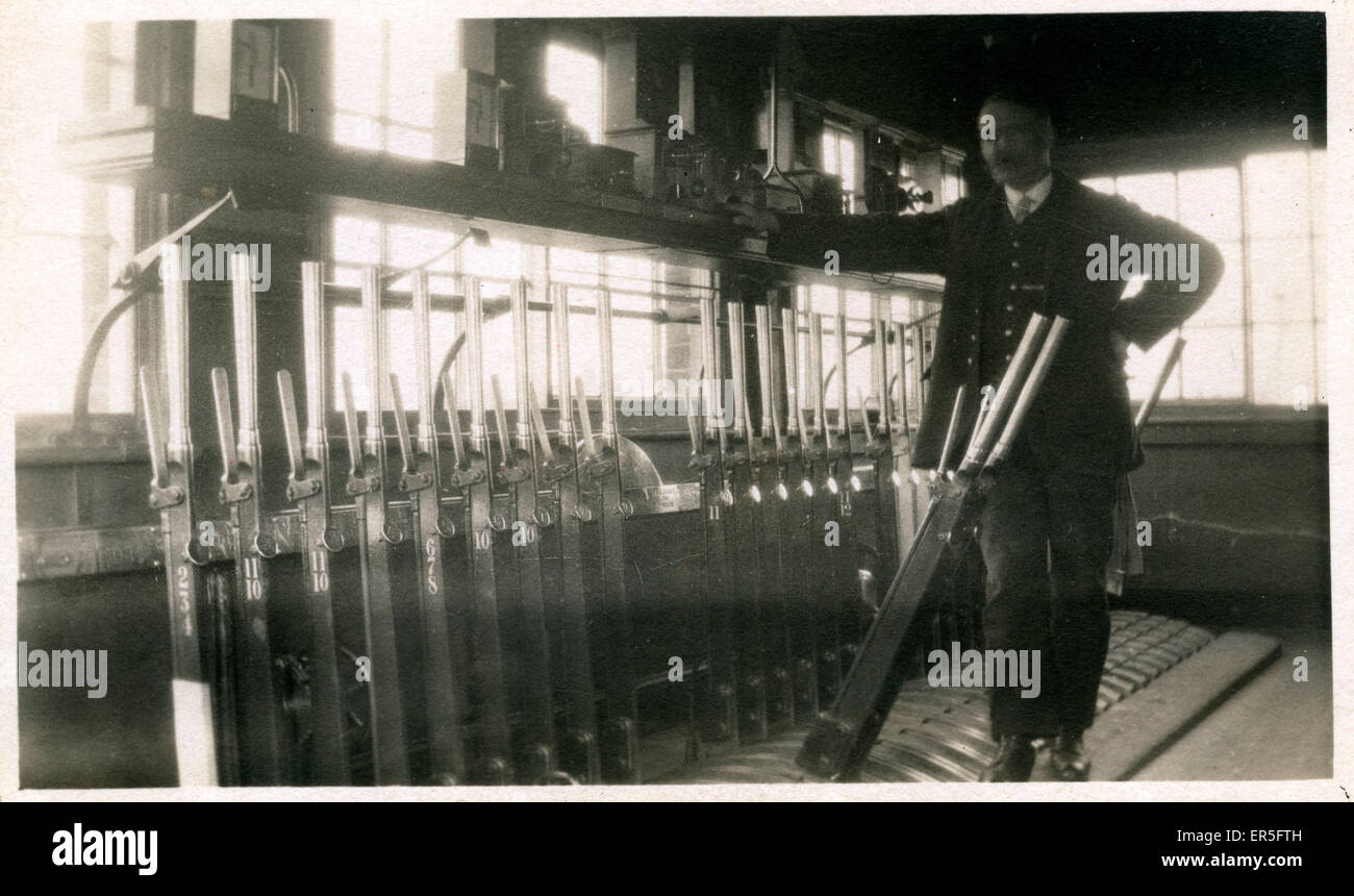 Signal Box Interior, Rillington, Yorkshire Stock Photo - Alamy