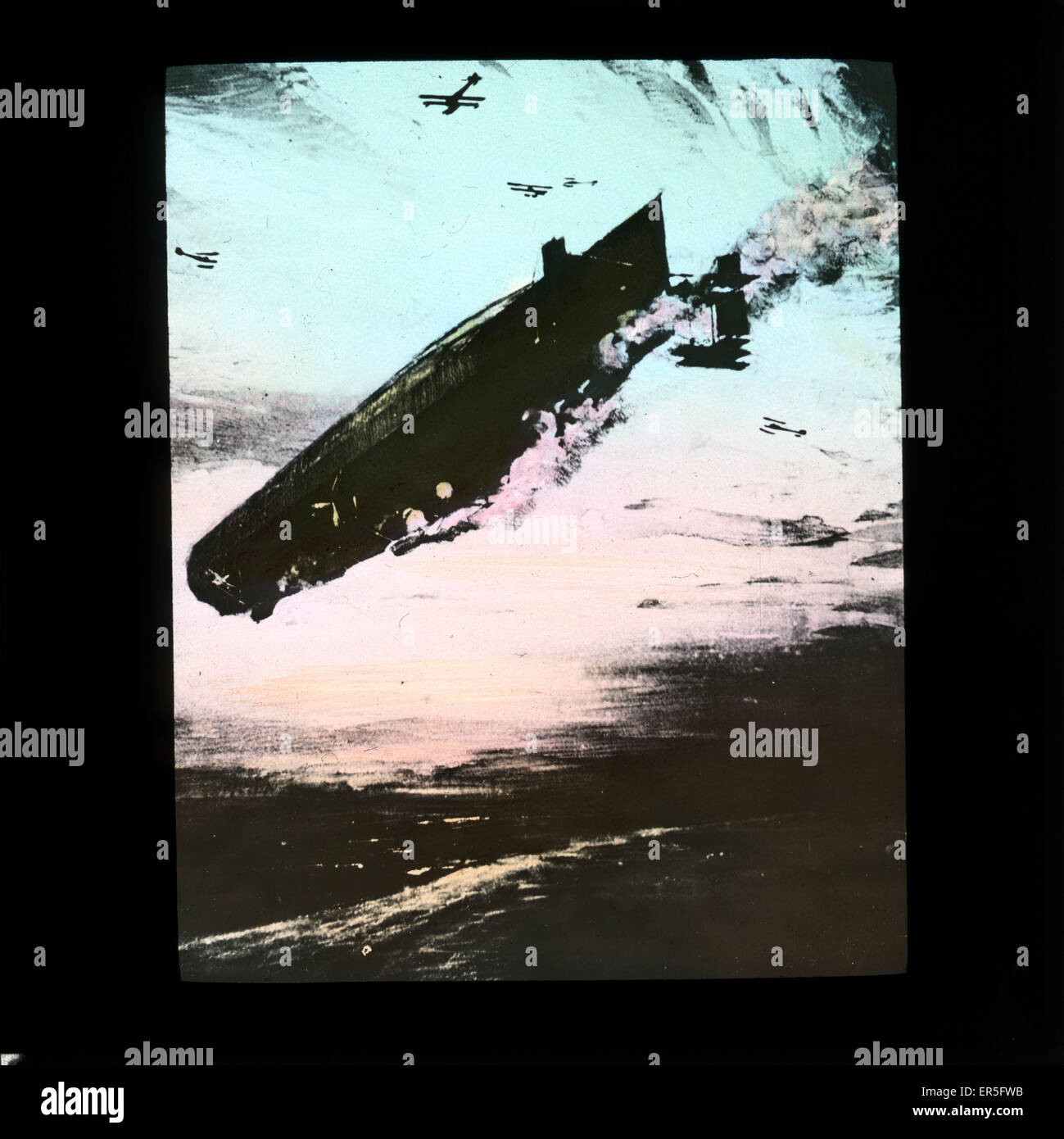 WW1 Zeppelin & Biplanes Stock Photo - Alamy