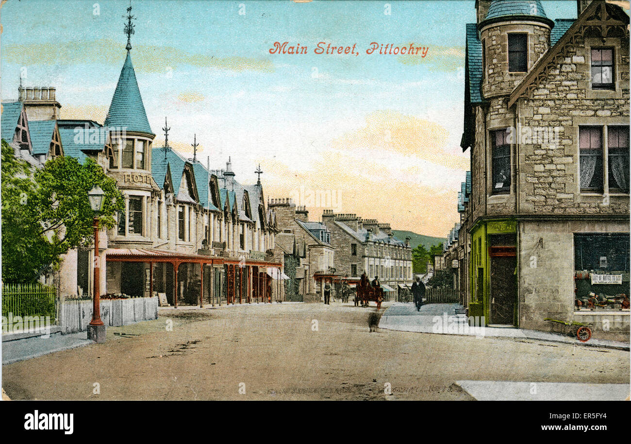 Main Street, Pitlochry, Perthshire Stock Photo - Alamy