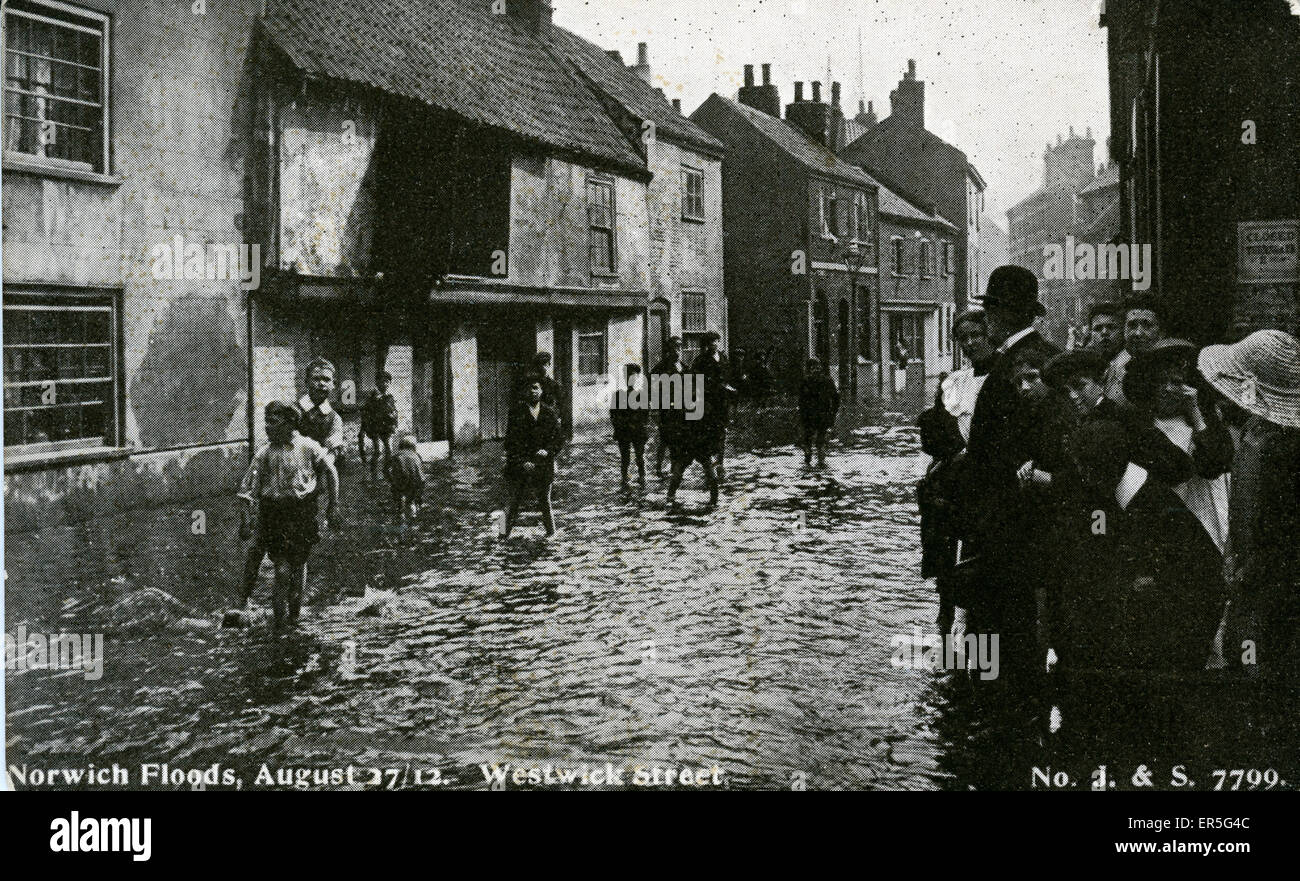 Westwick Street in Flood, Norwich, Norfolk Stock Photo - Alamy