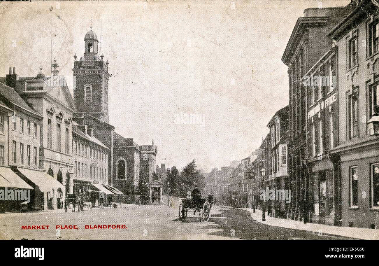 Market Place, Blandford Forum, Dorset Stock Photo - Alamy