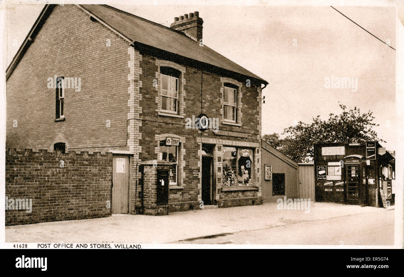 The Post Office & Stores, Willand, Devon Stock Photo - Alamy