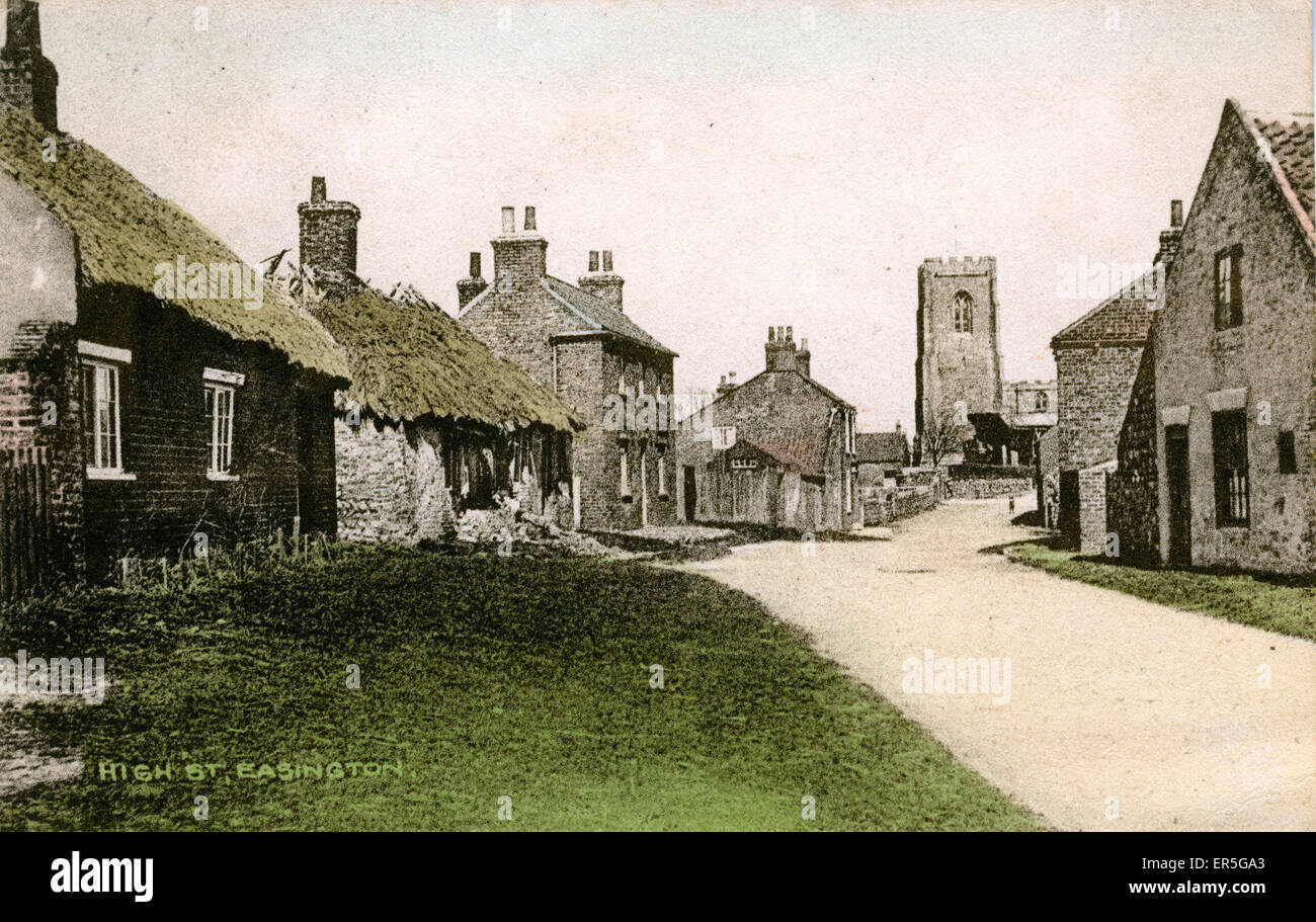 High Street, Easington, Yorkshire Stock Photo - Alamy