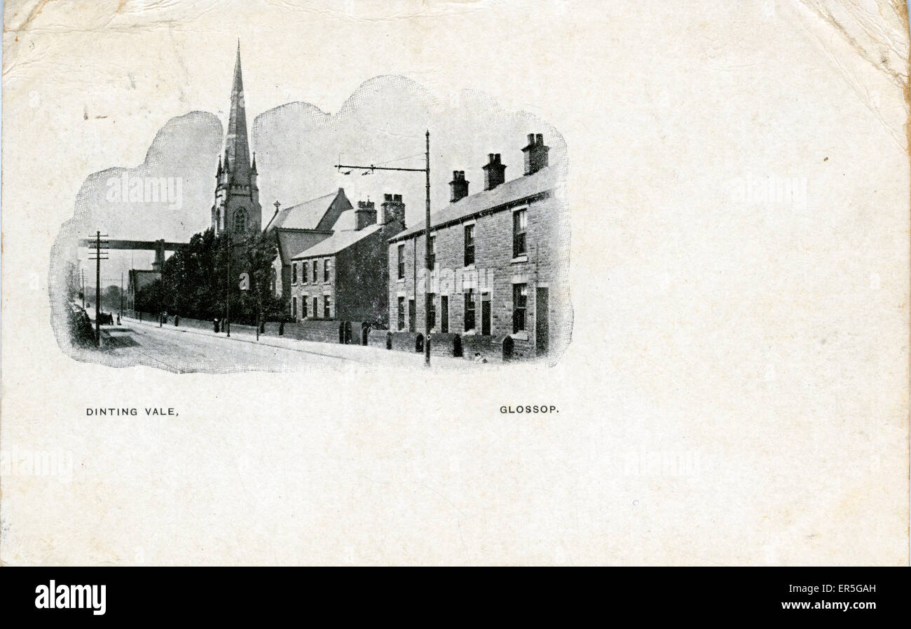 Street Scene, Dinting Vale, Derbyshire Stock Photo - Alamy