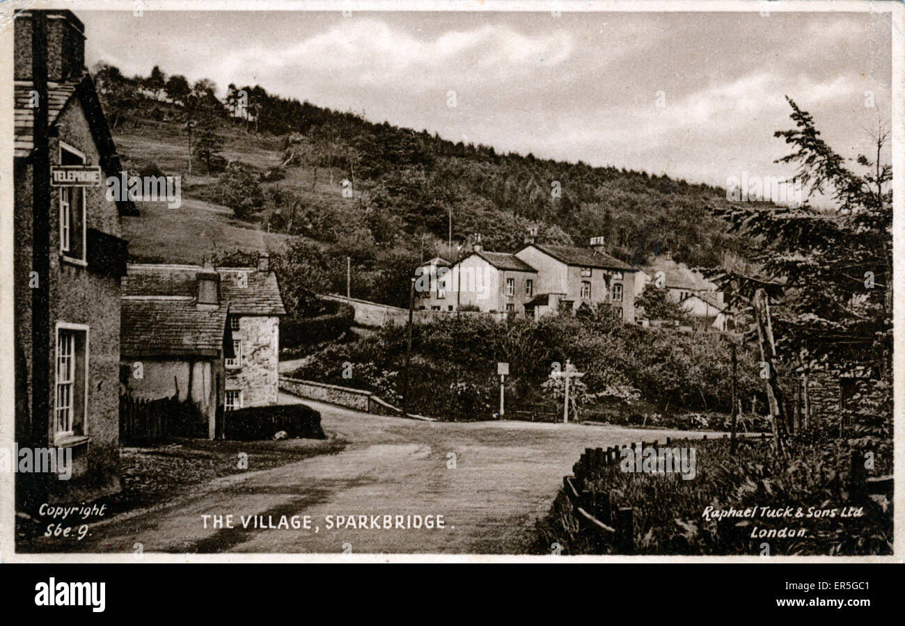 The Village, Spark Bridge, Cumbria Stock Photo - Alamy