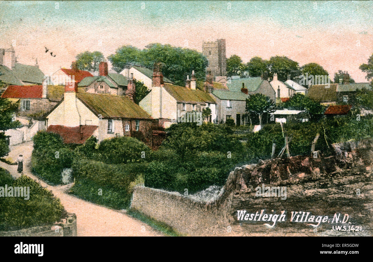 The Village, Westleigh, Devon Stock Photo - Alamy