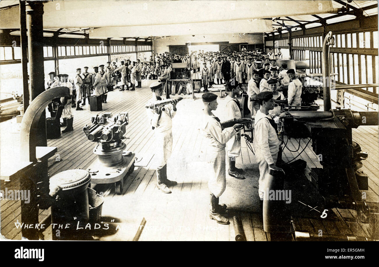 WW1 Naval Artillery Training Stock Photo - Alamy