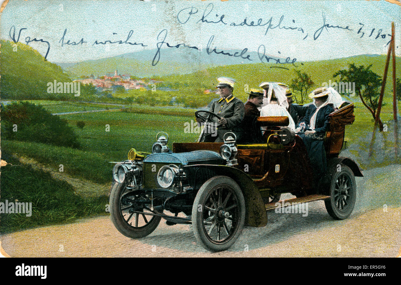 Adler Vintage Car - Taxi Stock Photo - Alamy