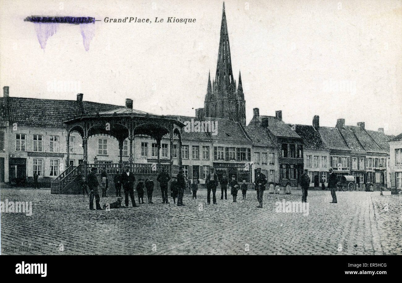 Grand Square, Steenvoorde, Nord-Pas-de-Calais Stock Photo - Alamy