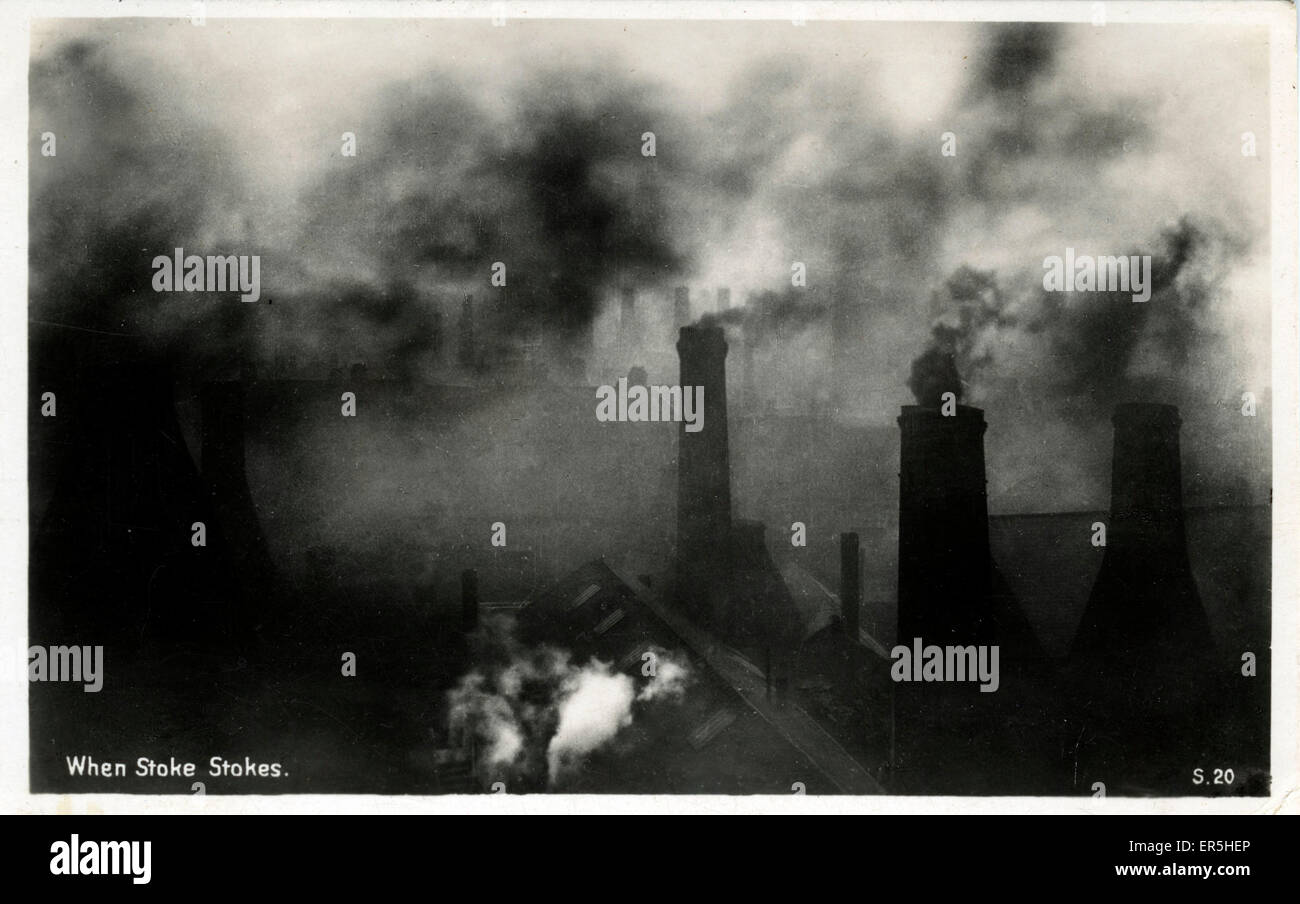 Stoke trent pottery chimneys hi-res stock photography and images - Alamy