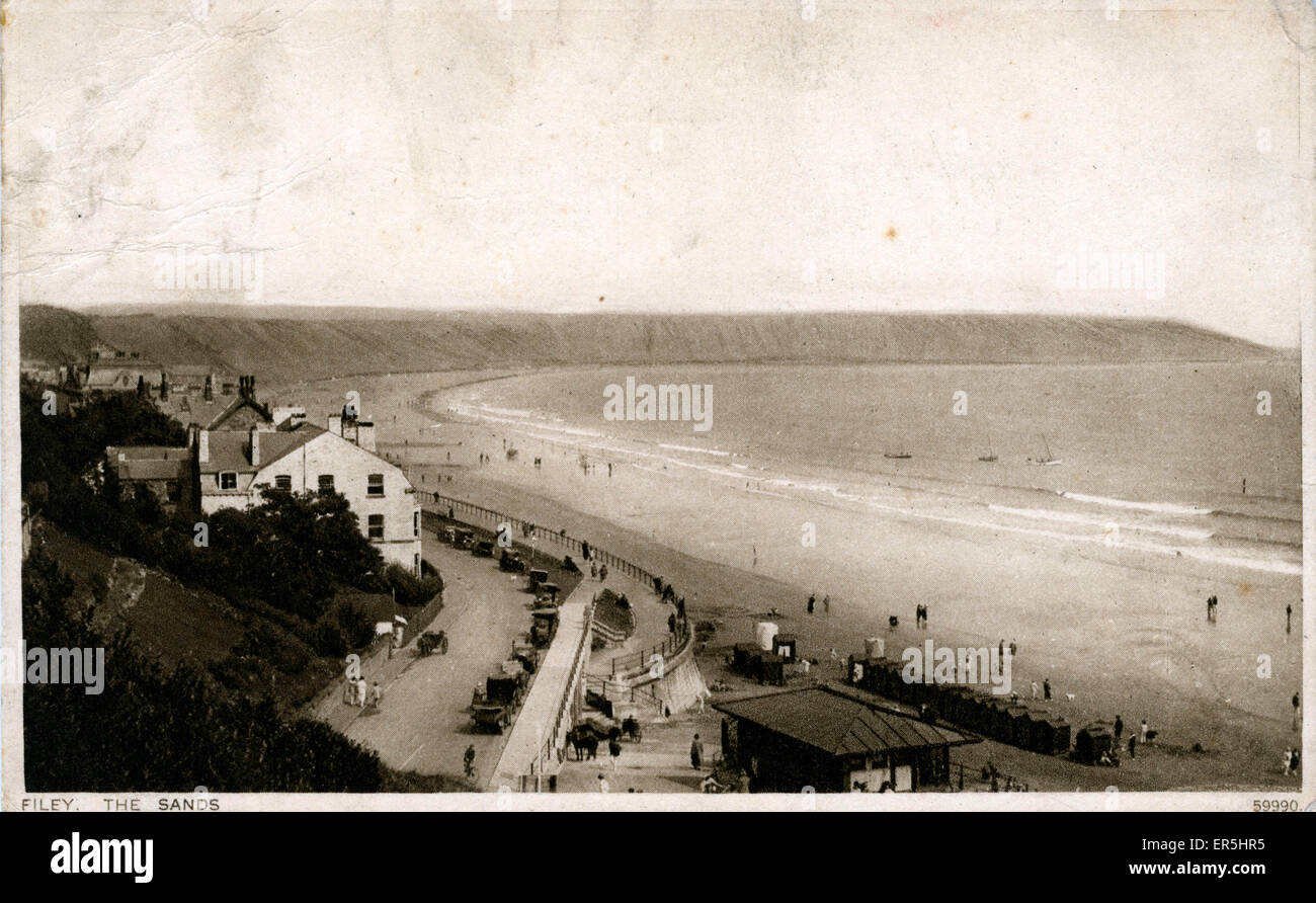 The Sands, Filey, Yorkshire Stock Photo - Alamy