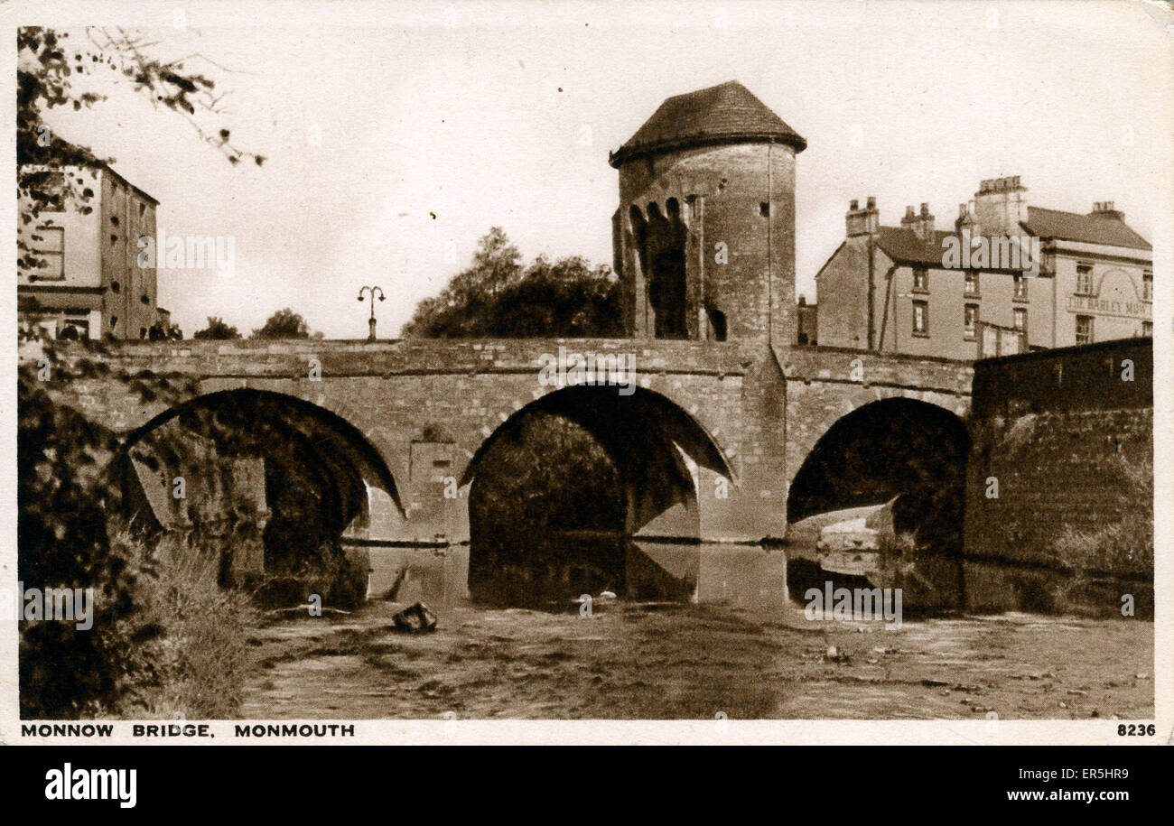 Monnow Bridge, Monmouth, Monmouthshire Stock Photo - Alamy
