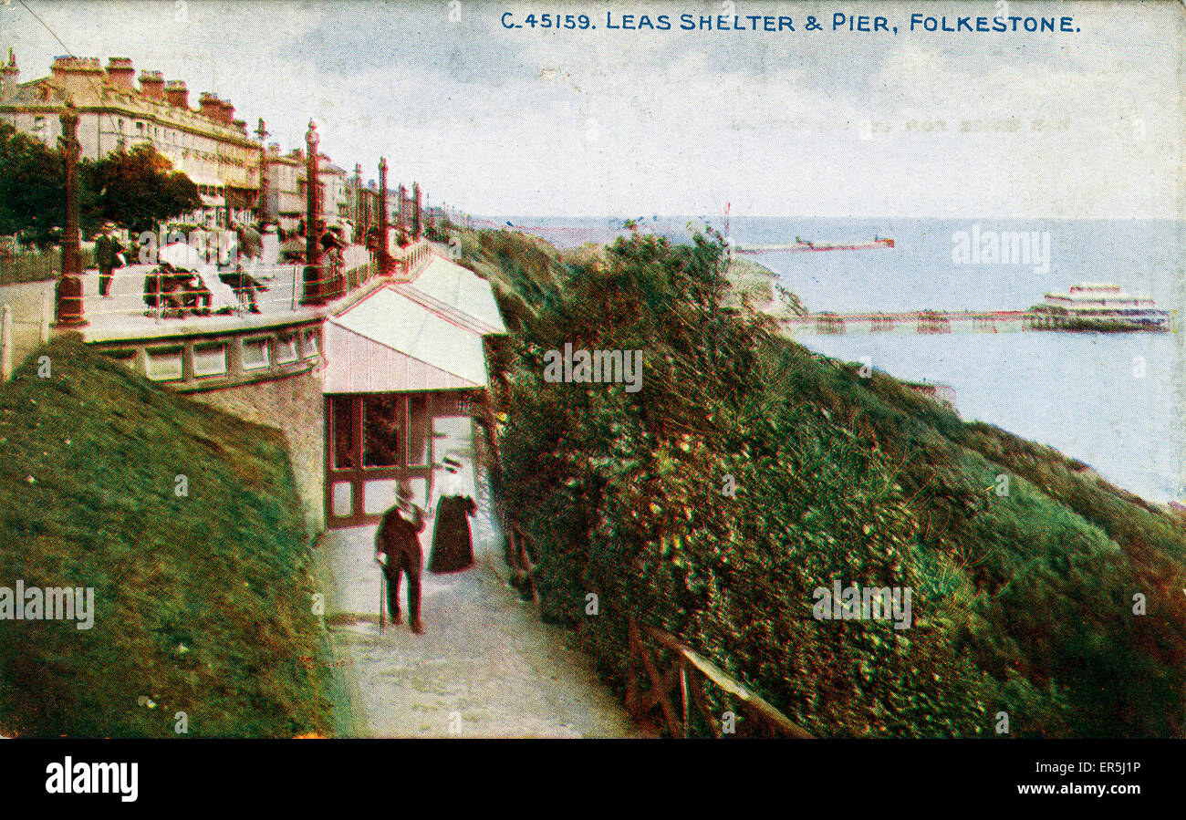 Leas Shelter & Pier, Folkestone, Kent Stock Photo - Alamy