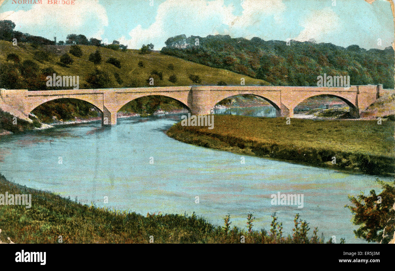 The Bridge, Norham, Northumberland Stock Photo - Alamy