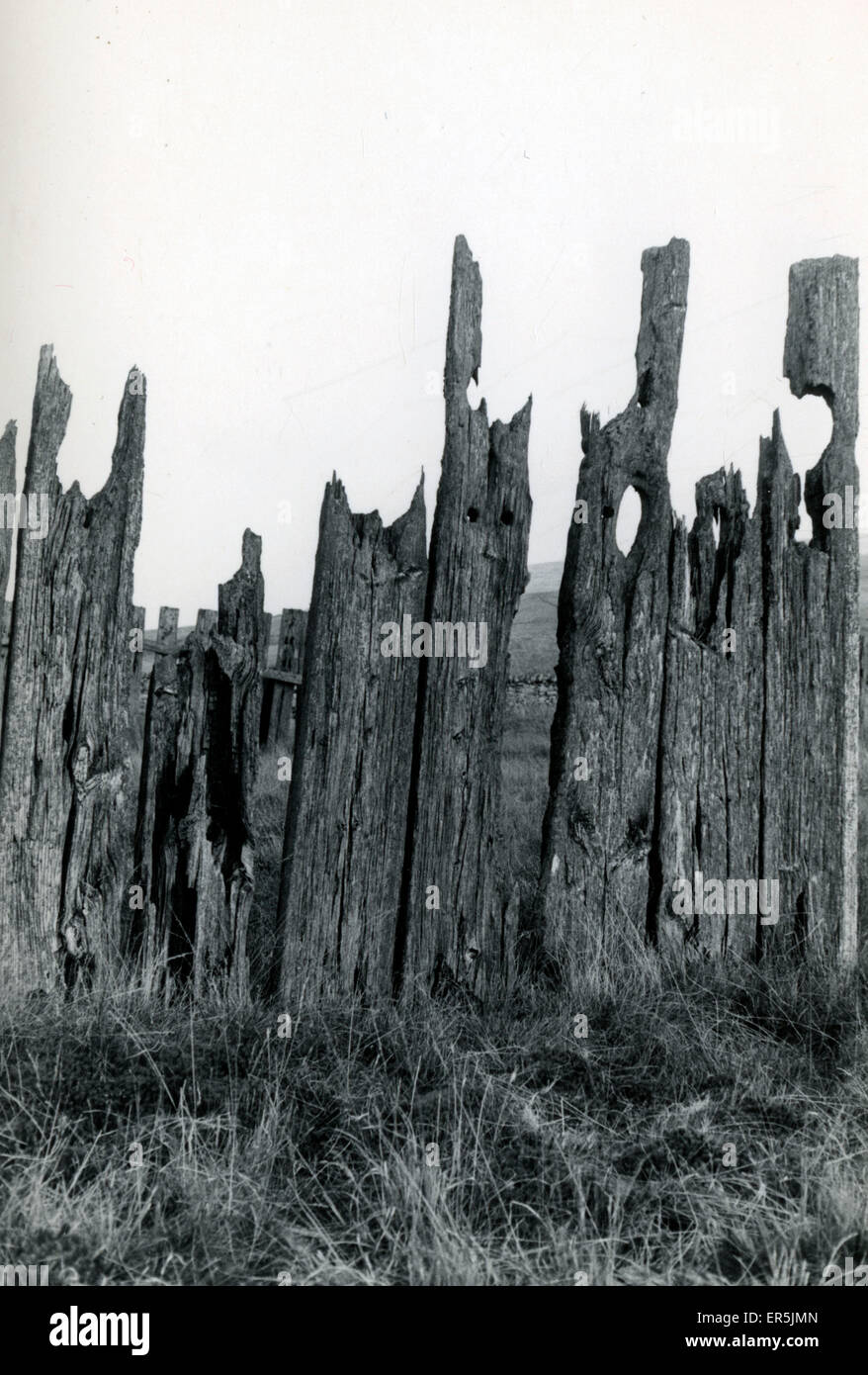 Wooden Snow Fence, Dent, Cumbria Stock Photo - Alamy
