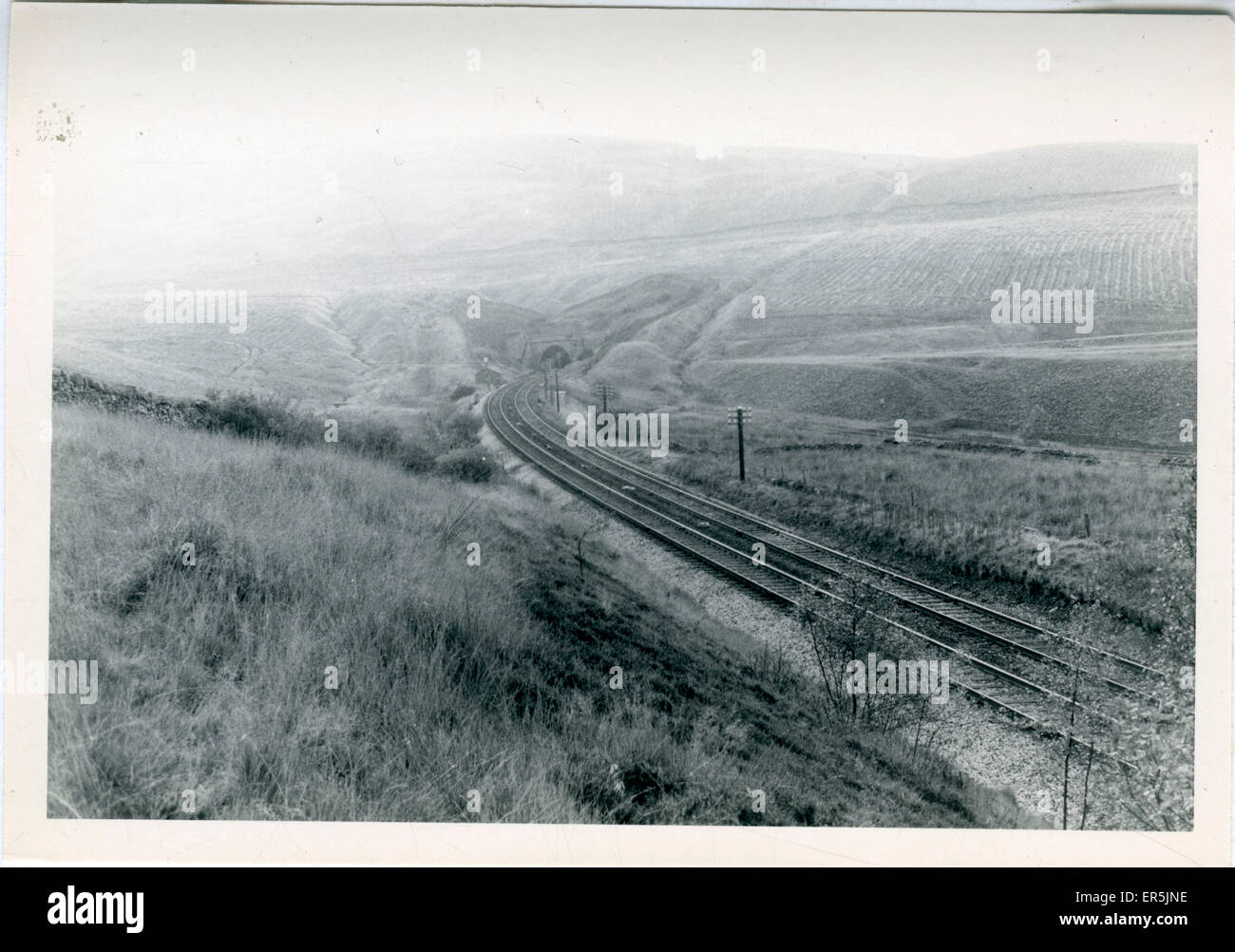 Settle-Carlisle Railway - Looking towards Blea Moor Tunnel Stock Photo ...