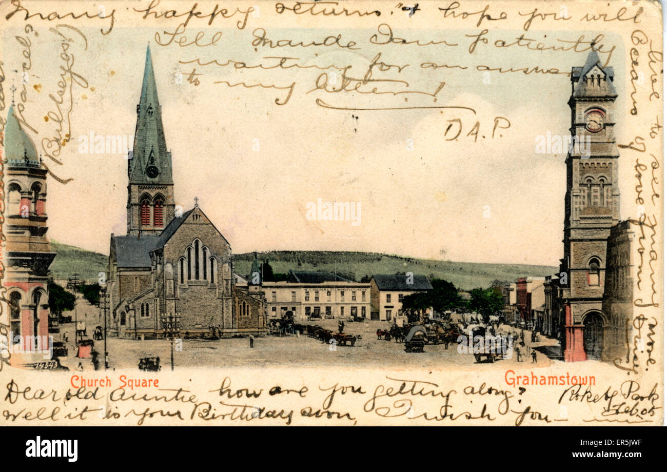 South Africa - Church Square, Grahamstown Stock Photo - Alamy