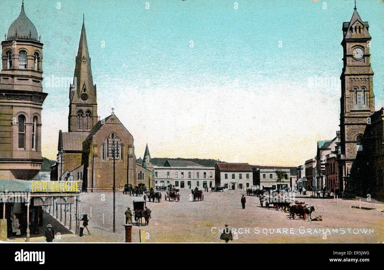 South Africa - Church Square, Grahamstown Stock Photo - Alamy