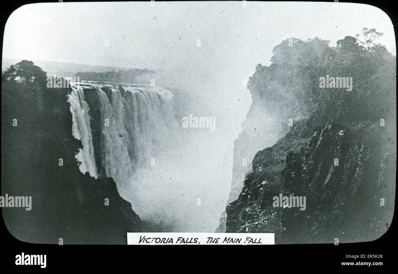 Zambia - Zimbabwe - The Main Fall, Victoria Falls Stock Photo - Alamy